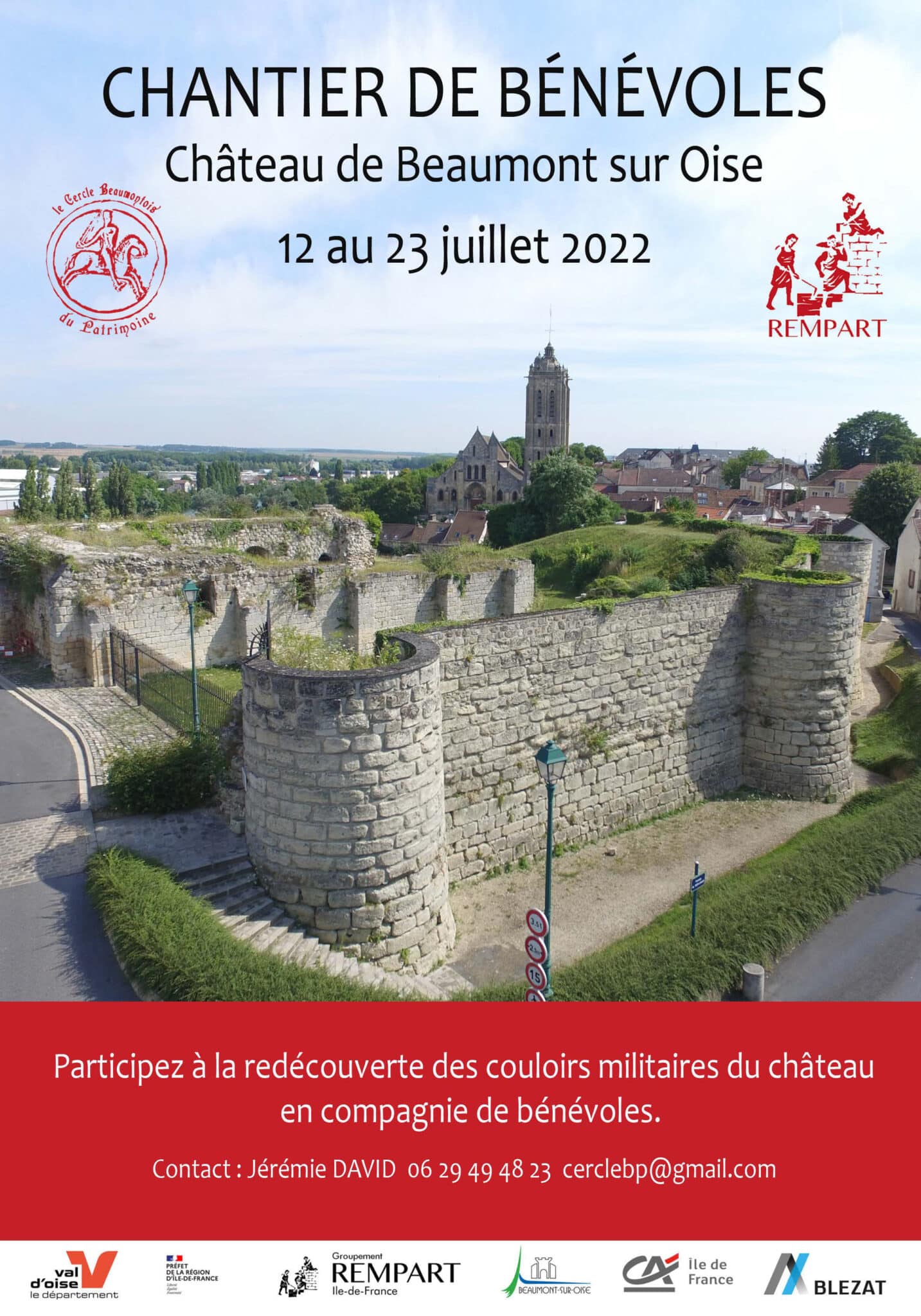 CHÂTEAU DE BEAUMONT SUR OISE - Lancement du premier chantier de bénévoles - ATRIX GROUP